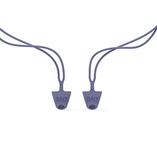 Flare Calmer Secure – Ear Plugs Alternative – Reduce Annoying Noises Without Blocking Sound – Soft Reusable Flexible Silicone with Built-in Lanyard – Purple