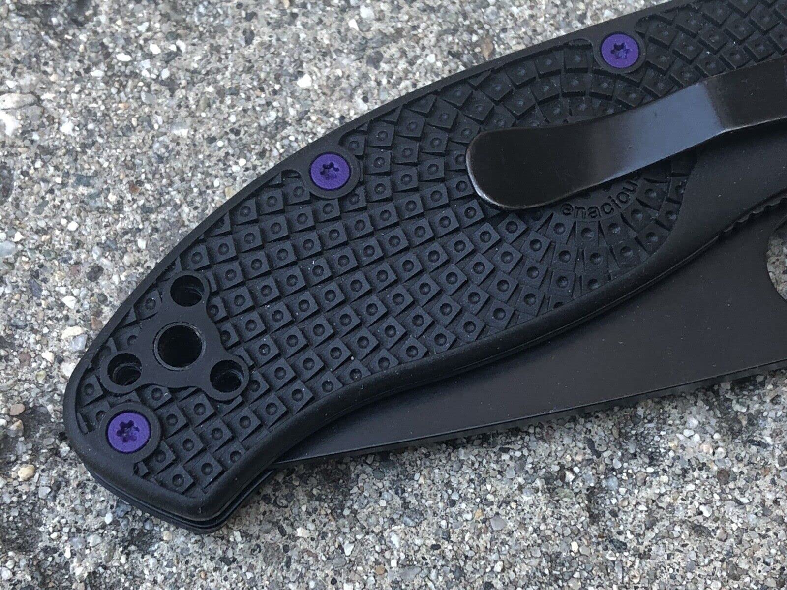 Flat Purple Screws Set For Spyderco Tenacious and Resilience Pocket Knife