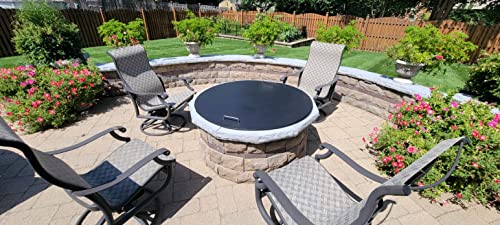 Flat Snuffer Cover One Piece- Round, Square, or Octagonal- Galvanized Metal with 2 Handle (Round, 42 inch)