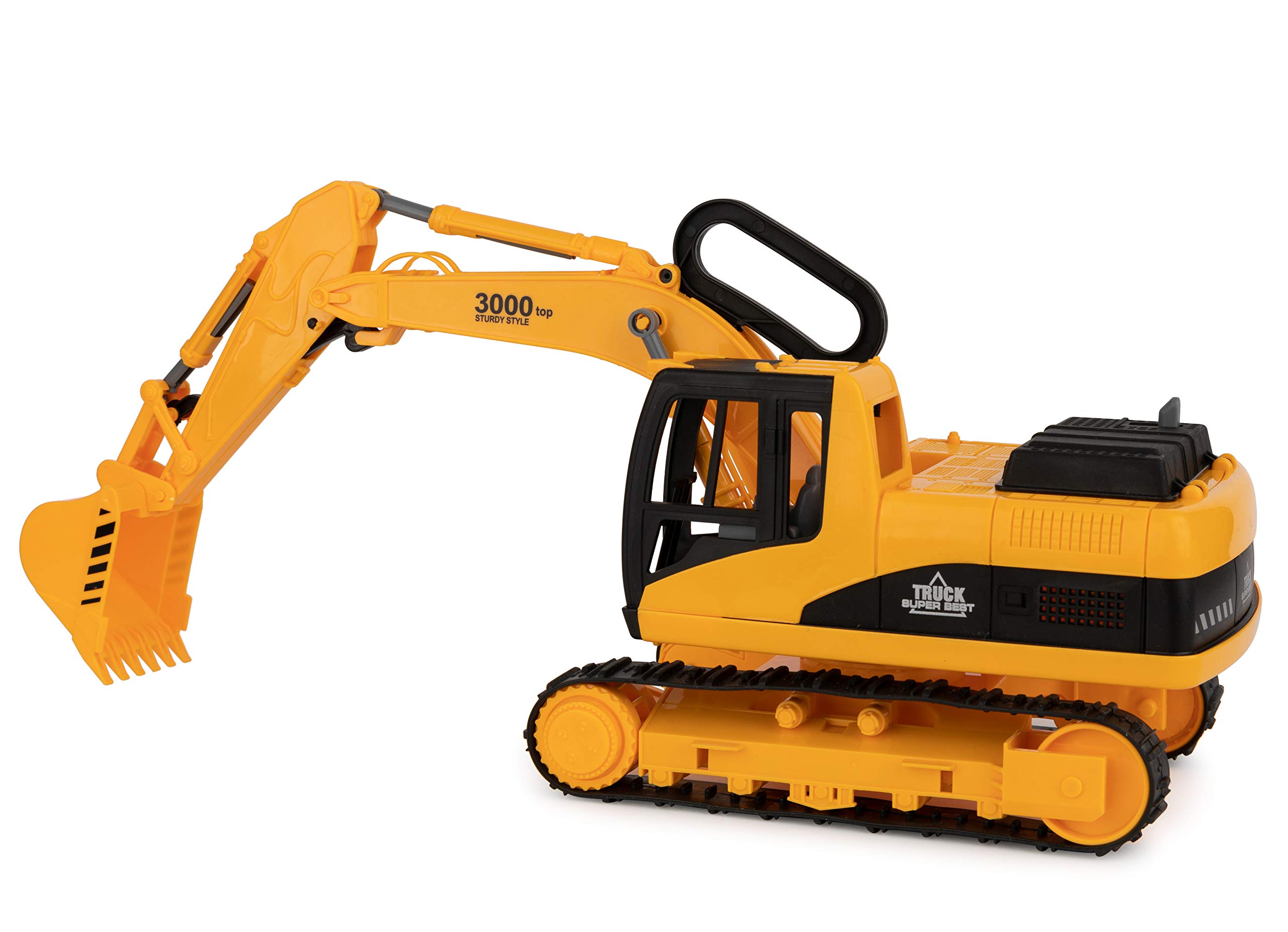 Toy To Enjoy Excavator & Dump Truck Toy for Kids (Set of 3) with 1.1 LB Play Sand – Moveable Claw & Lifting Back – Garbage Truck & Bulldozer Digger – Construction Vehicle for Kids & Children
