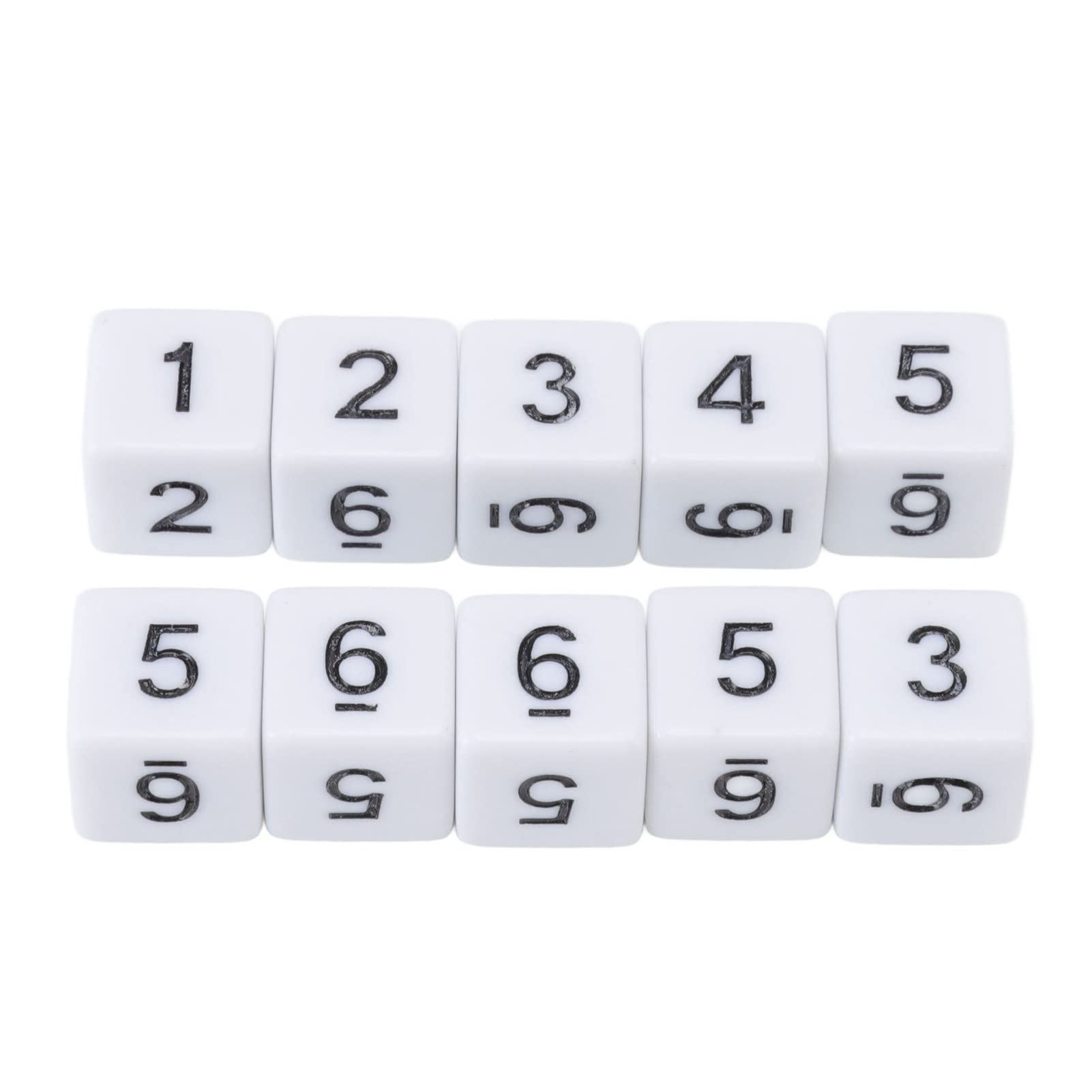 Drfeify Six Sided Dice with Numbers, 20PCS/SET, 16mm, Plastic Multifunction Dice Cube for Board Game Toy Bar Home