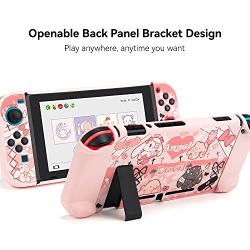 GeekShare Protective Case Slim Cover Case Compatible with Nintendo Switch and Joy-Con - Shock-Absorption and Anti-Scratch - Gothic Bunny