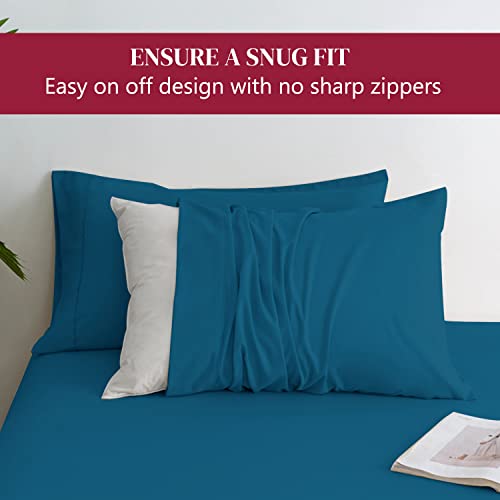 JOOKI Sheet Set California King Luxury Hotel Bed Sheets Soft Microfiber Cooling Sheets Set, Deep Pocket up to 16β Mattress, Breathable Machine Washable Bedding Set, Navy Blue