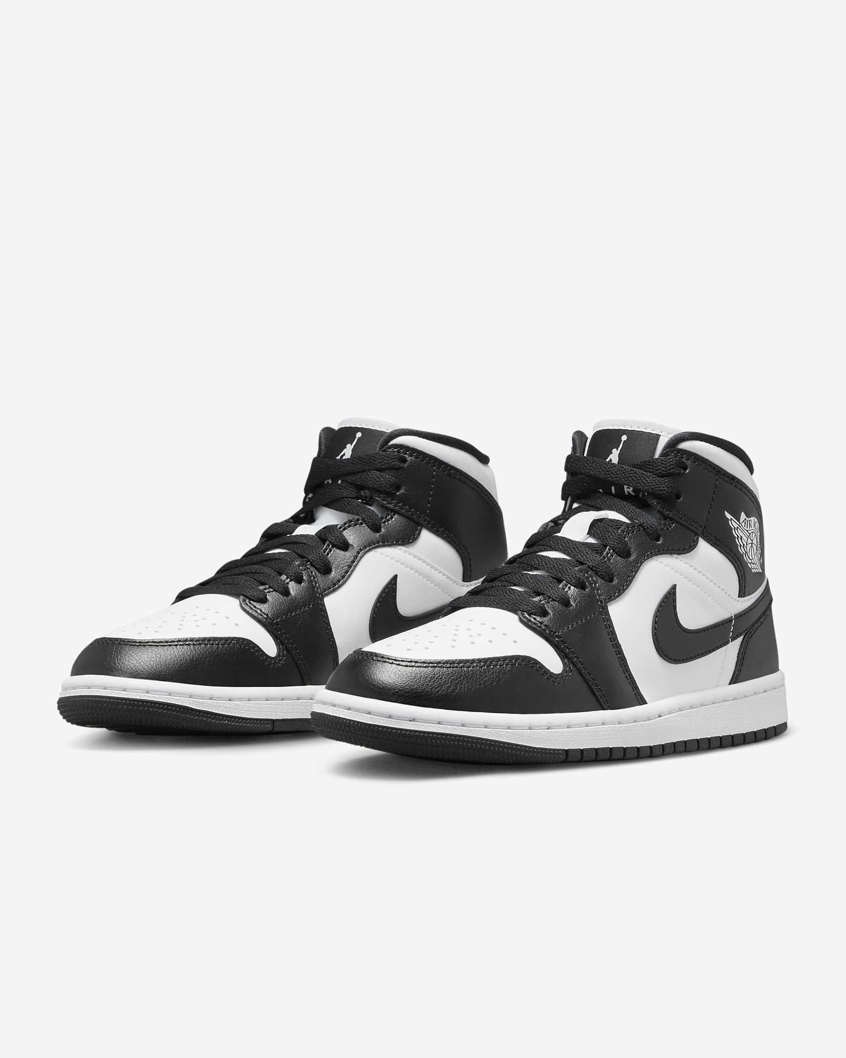 Jordan 1 Mid Women White/Black-Panda Mid DV0991-101 9.5