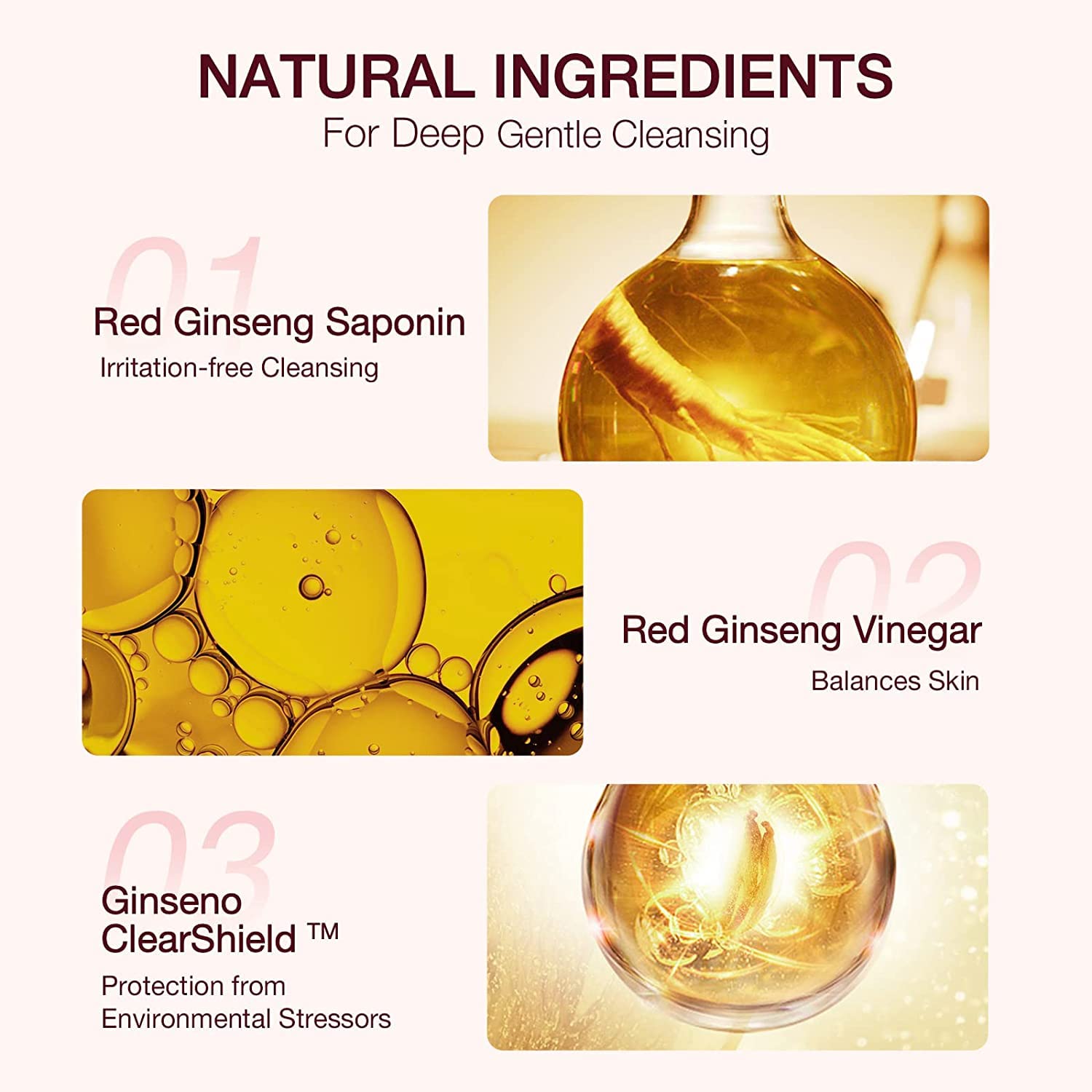 Donginbi Red Ginseng Cleansing Dust-free travel Kit- 20ml Cleansing oil & 15ml Cleansing foam