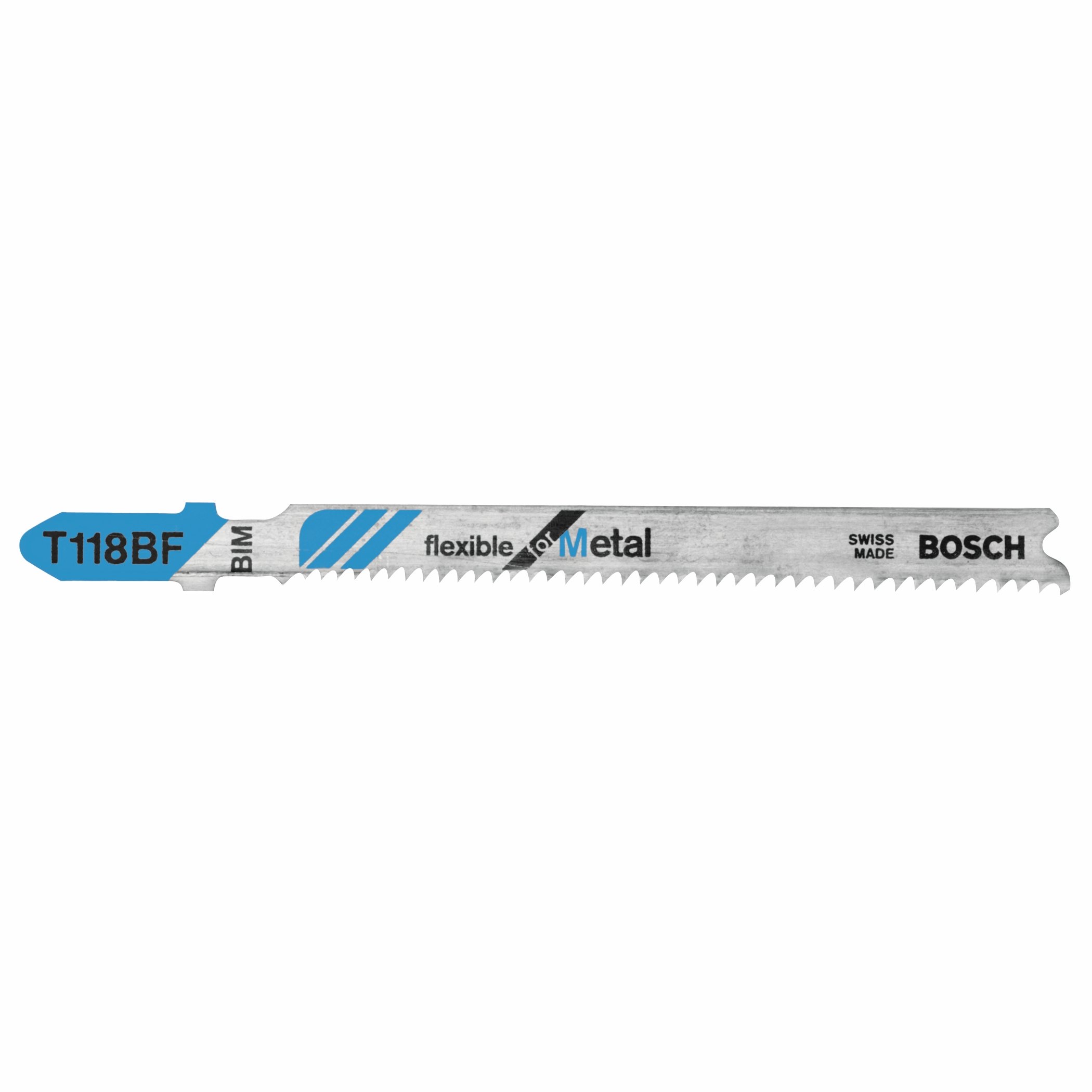 BOSCH T118BF100 100 pieces 3-5/8 In. 11-14 TPI Flexible for Metal T-Shank Jig Saw Blades