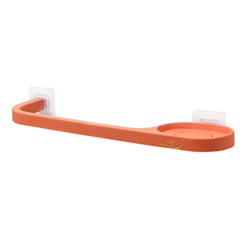 kiskick Wall Mounted Towel Rack Towel Holder with Storage Bathroom Accessories Orange