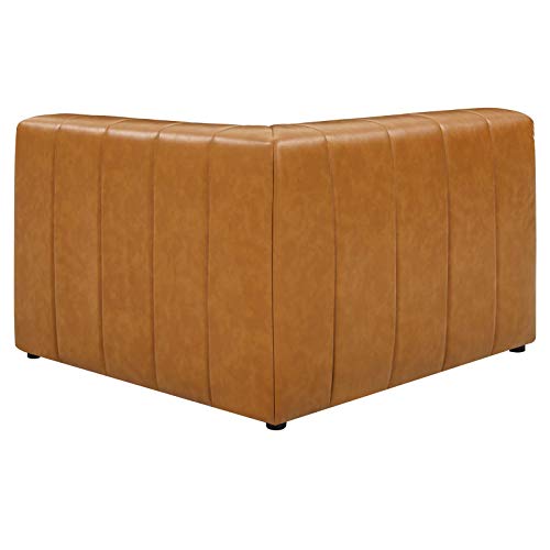 Modway EEI-4532-TAN Bartlett Vegan Leather Vegan Leather 5-Piece Sectional Sofa, Tan