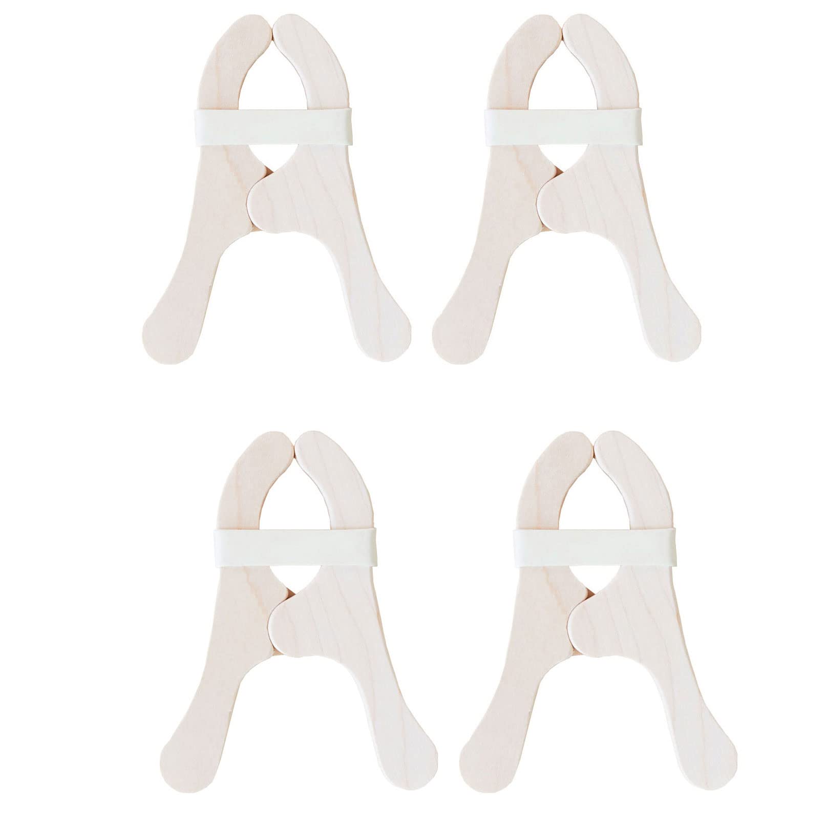 Sarah's Silks 4 Pack of Wooden Play Clips for Kids | Montessori and Waldorf Toys for Fort Building, Imaginative, and Pretend Play Maple