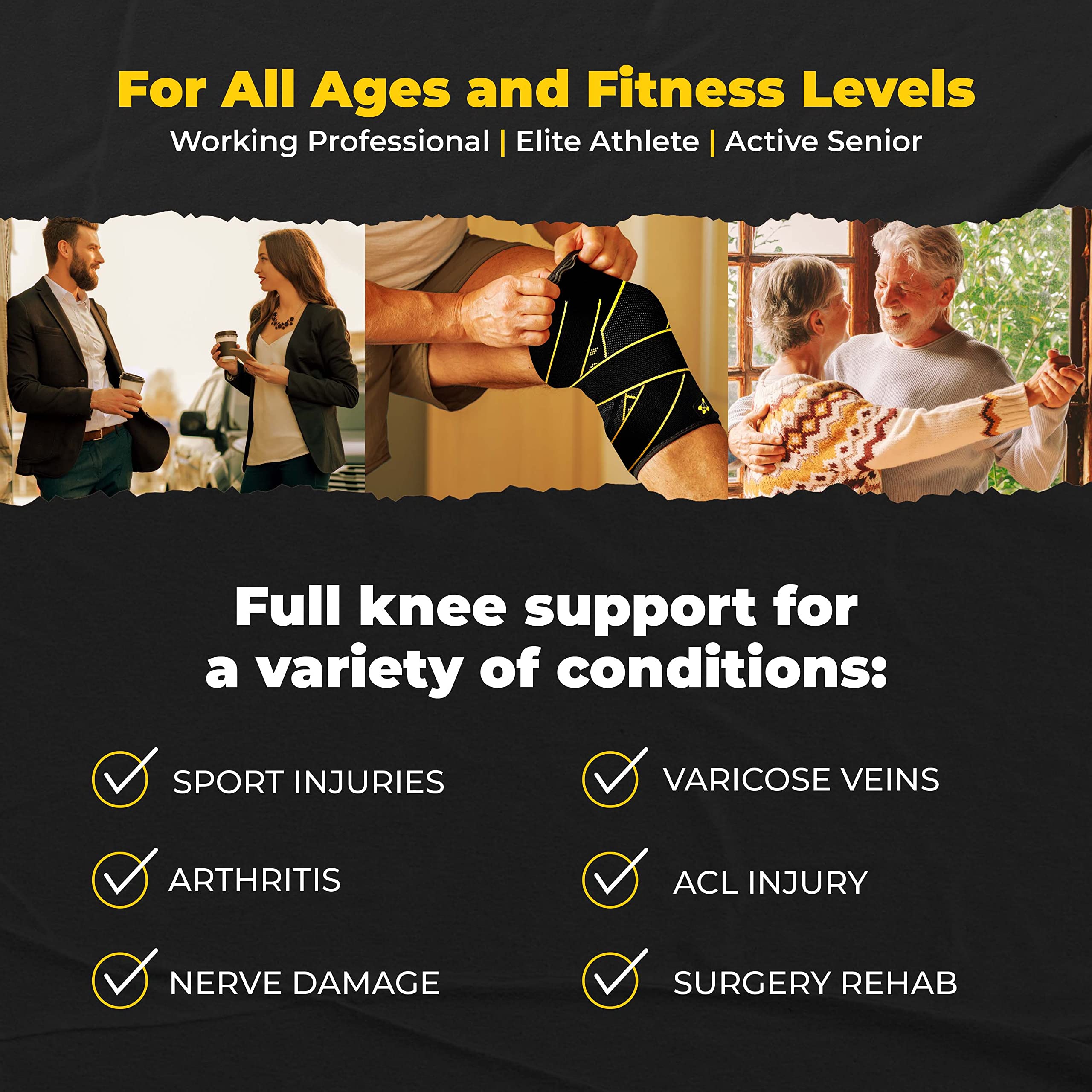CopperJoint Copper Compression Knee Brace With Straps - For Arthritis Pain, Meniscus, & ACL Support - Knee Support for Sport & Everyday Activities - Adjustable & Breathable Design Medium