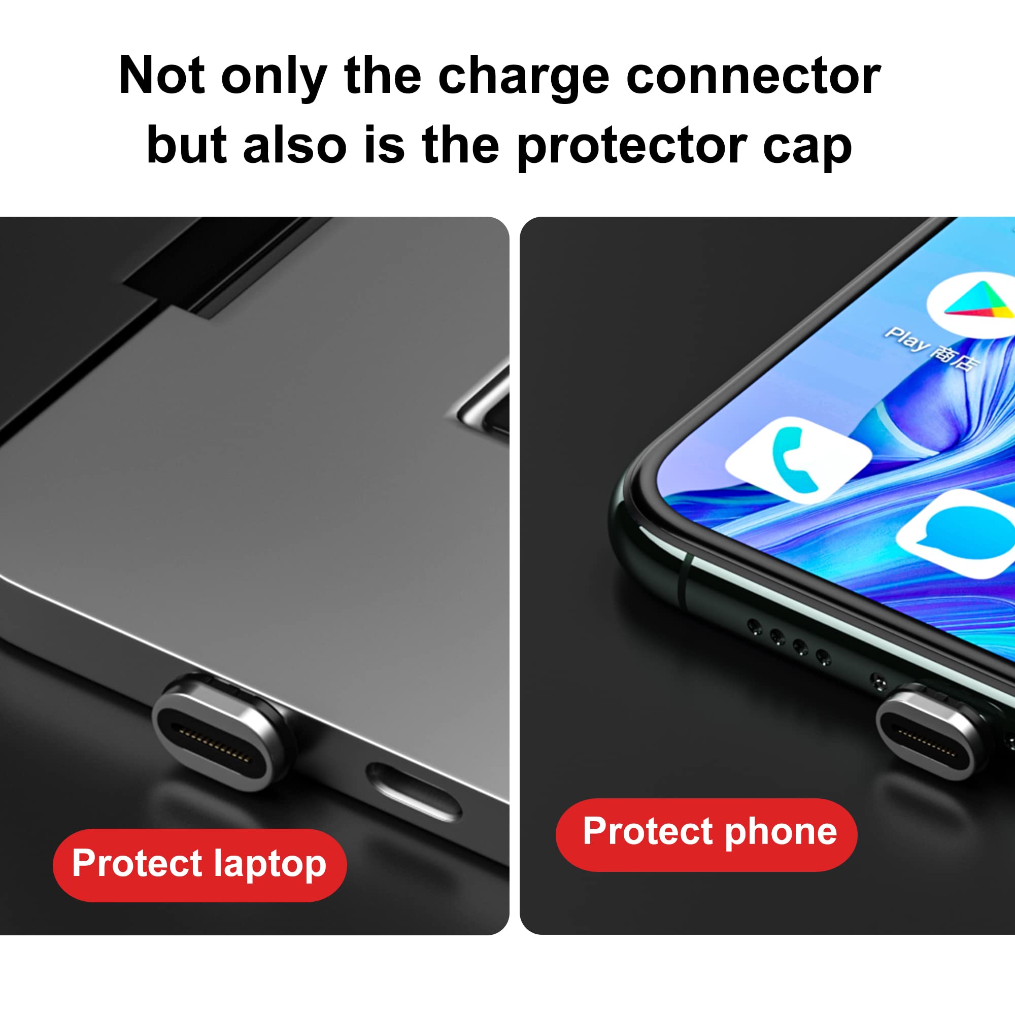 GELRHONR 40Gbps USB C Magnetic Adapter,USB4.0 24 Pin PD 100W 40Gb/s Quick Charge & Data Transfer and 6K@60Hz 4K@60Hz Video Output,Compatible for MacBook Pro/Air and More Type C Devices