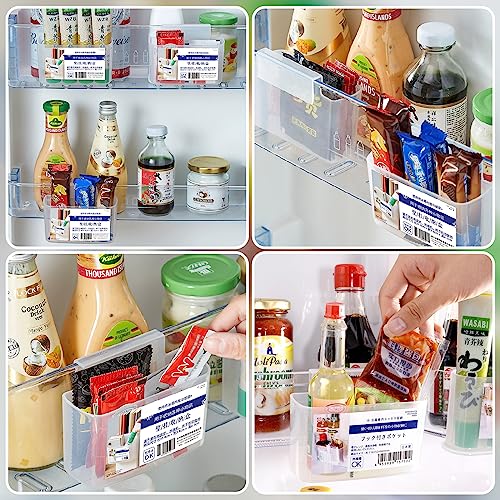 Klyuqoz Mini Fridge Accessories Pack of 6, Refrigerator Door Organizer, Condiment Organizer, Mini Hanging Storage Boxes for Home Kitchen Saucing Storage, Clear