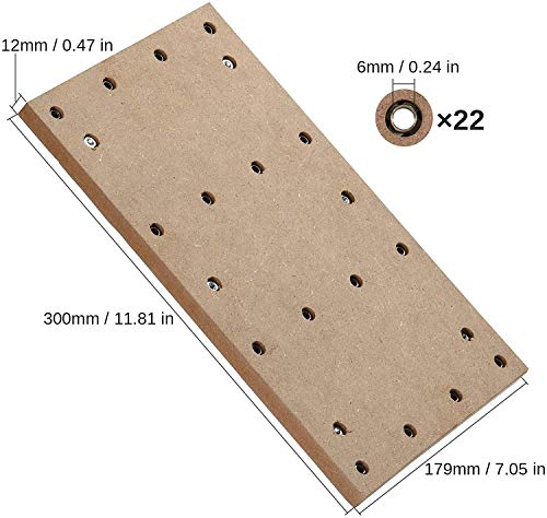 Genmitsu CNC MDF Spoilboard Table for 3018 CNC Router Machine, 30 x 18 x 1.2cm (11-4/5''x 7''x 1/2''), M6 Holes (6mm), Screws and Nuts Included