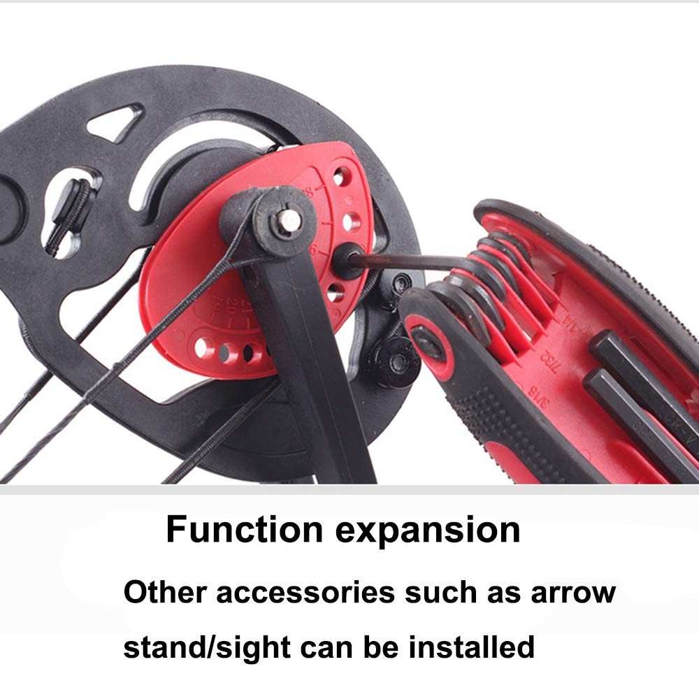 Children's Archery Set Compound Bow, Outdoor Adjustable Longbow Shooting Bow for Children's and Adult Garden Game Gift,Black