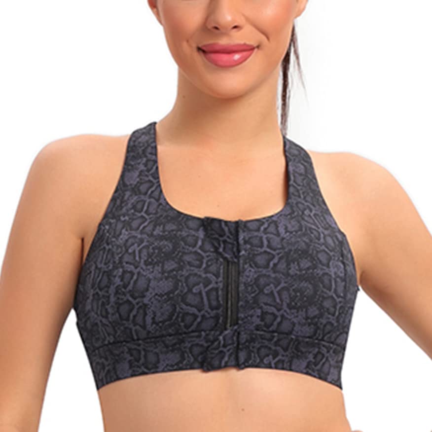Cordaw Molded Cup Sports Bras Zipper in Front Workout Bra Medium Impact High Support Zip Running Bra Yoga Workout Top