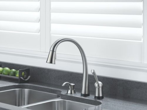 Delta Faucet Pilar Kitchen Soap Dispenser for Kitchen Sinks, Stainless RP50781SS & RP30395 Delta Plumbing Replacement Parts, Chrome