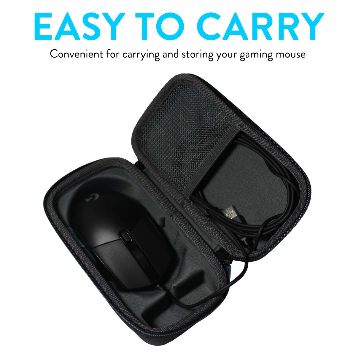 TUDIA EVA Case Compatible with Corsair Harpoon Gaming Mouse, Hard Travel Carrying Case For Gaming Mouse [CASE ONLY, Device NOT Included]