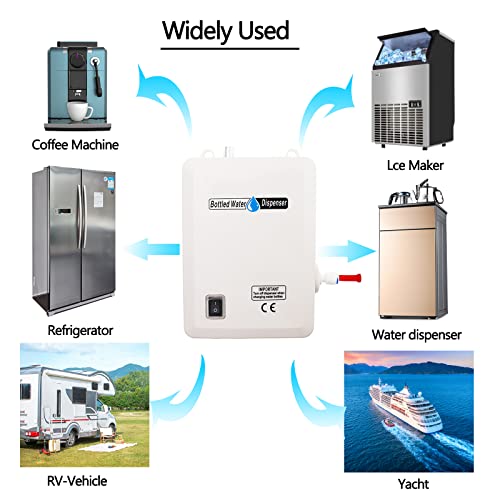 FlowFluid Bottled Adjustable Drinking Water Pump System Single-Tube Power 25W, Bottled Water Dispensing 2L Flow Electric Water Pump for 5 Gallon Bottle Water for Coffee,Refrigerators,Ice Maker,Faucet