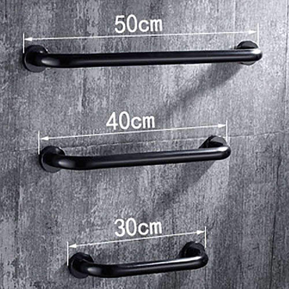 NEWCES Grab Bars,Bathroom Safety Handrail Anti-Slip Wall Mount Space Aluminum Shower Bars Towel Rack Fit Bathtub Bathroom Kitchen Stairway Use (Color : White, Size : 40cm)