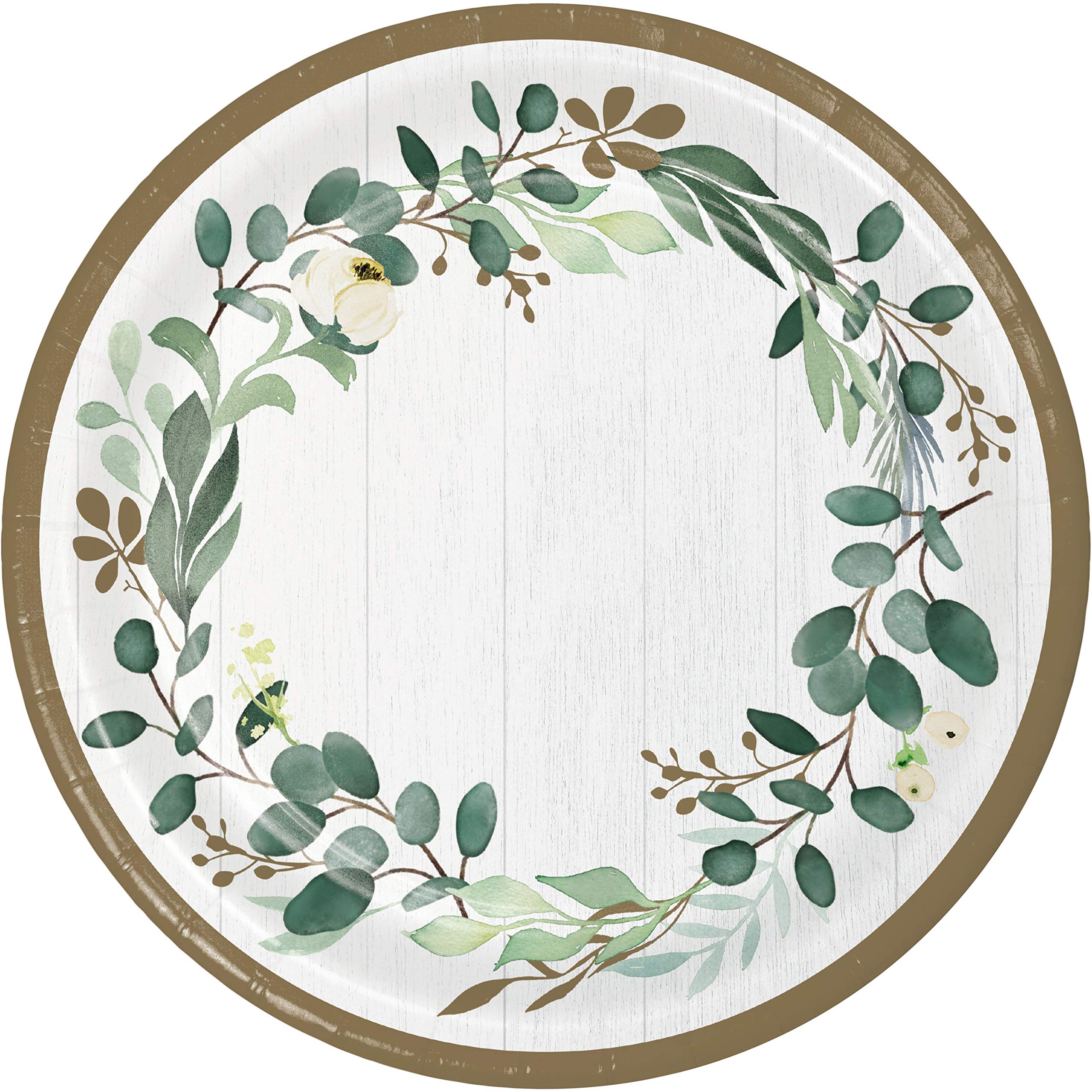 Creative Converting Eucalyptus Paper Plates, 9", Multi-color
