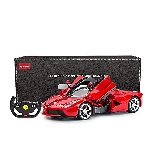Rastar RC Car | 1/14 Scale Ferrari LaFerrari Radio Remote Control R/C Toy Car Model Vehicle for Boys Kids, Red
