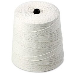 Twine - Poly-Cotton Twine - (White), 10-Ply, 25 lbs Tensile, 2016' Ft/Lb, 5# Cone (12 Cones)