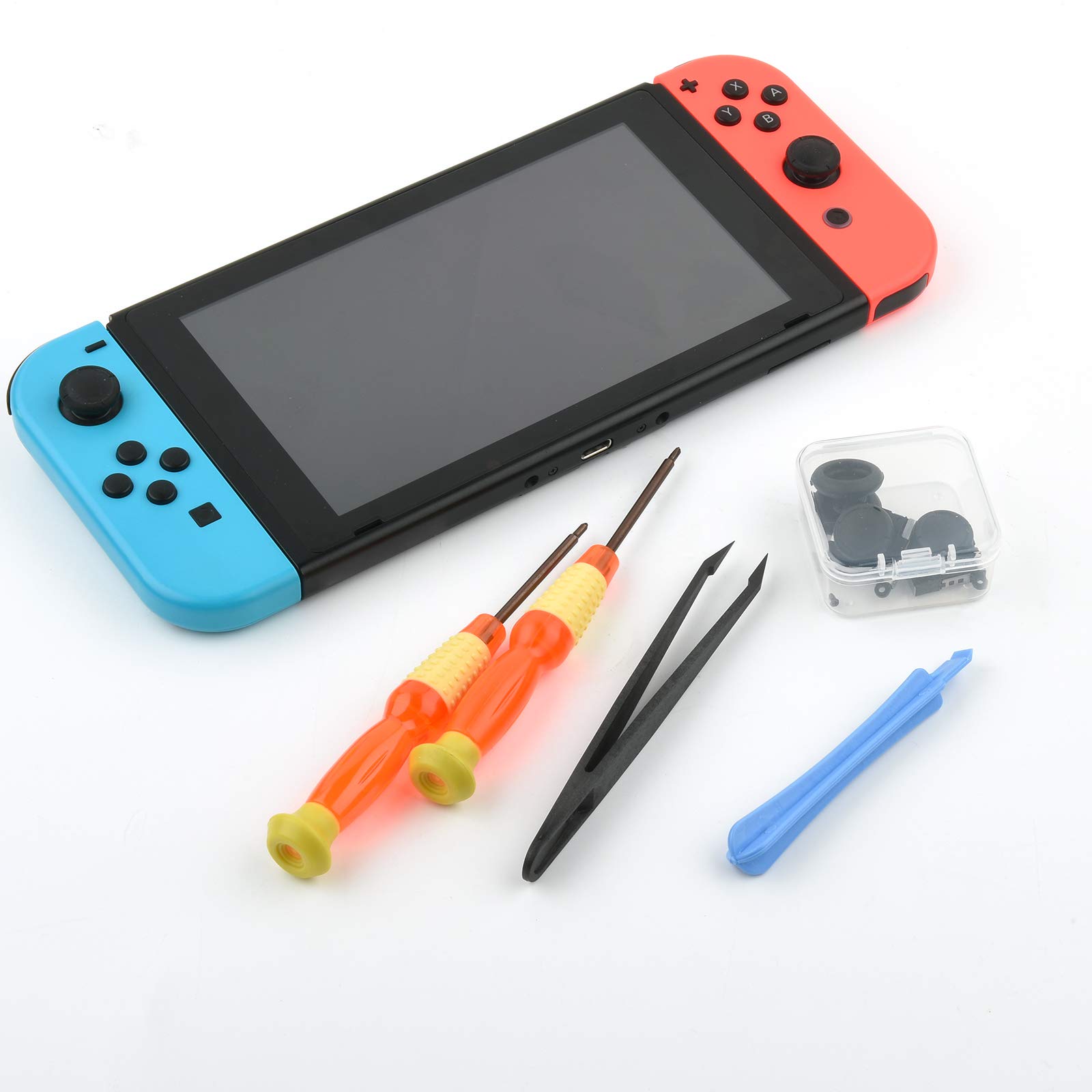 Cosmos 2 Pack Joystick Replacement 3D Analog Thumb Stick Repair Kit Compatible with Controller, with Screwdrivers, Pry Tools and Thumbstick Cap