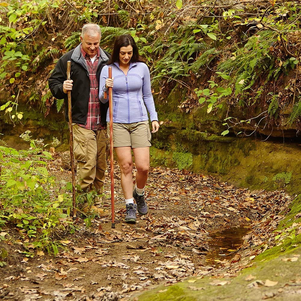 Brazos 41" Twisted Sassafras Handcrafted Wood Walking Stick Trekking Pole Cane,