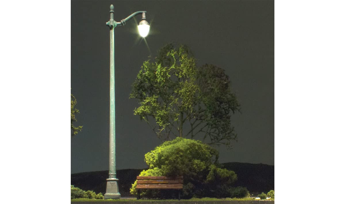Micro-Mark Woodland Scenics Just Plug HO Scale Arched Cast Iron Street Lights, Pkg. of 3