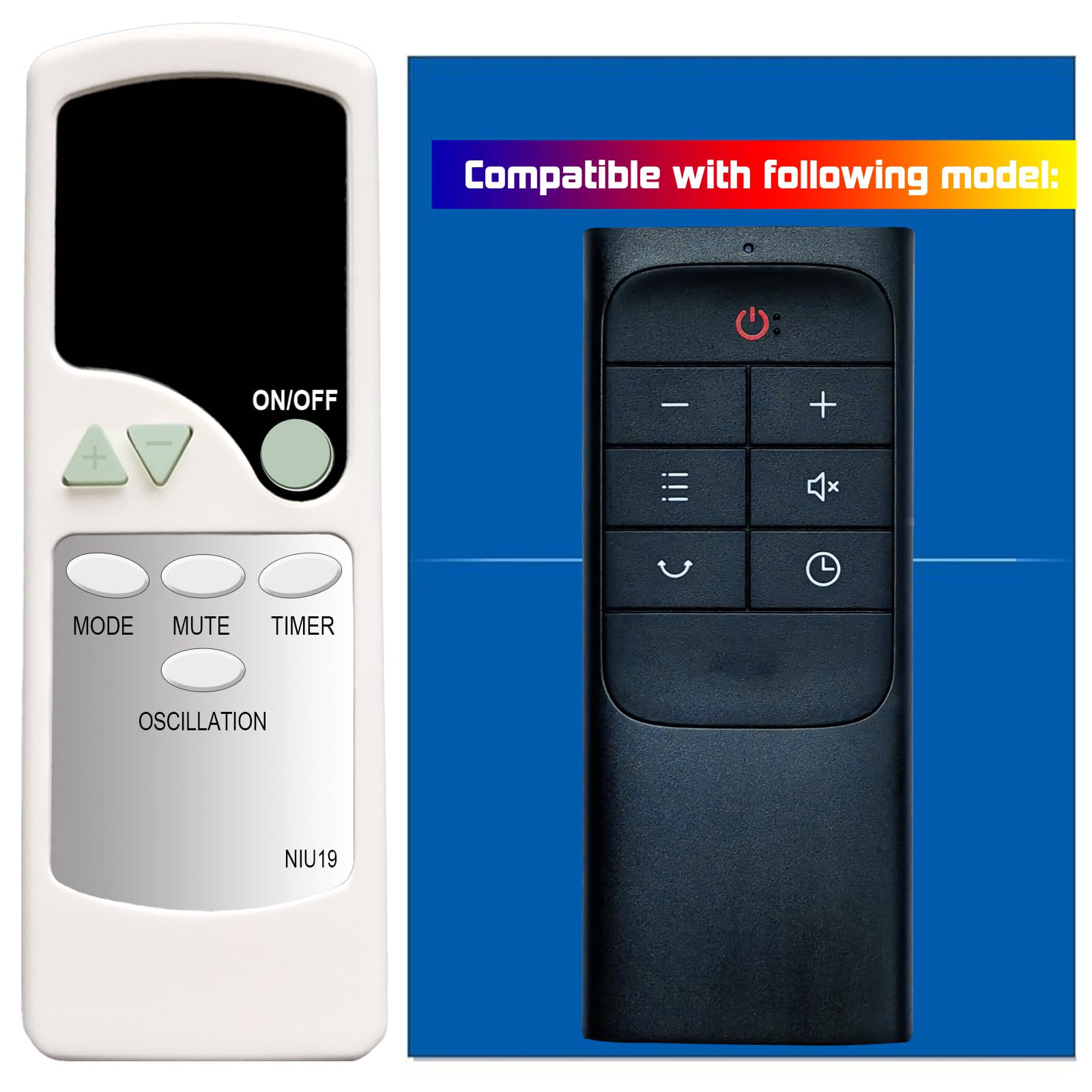 GENGQIANSI Replacement Remote Control for Dreo Tower Fan DR-HTF004 DR-HTF004S DR-HTF005 DR-HTF005S DR-HTF007 DR-HTF007S DR-HTF001 DR-HTF001S DR-HTF002 DR-HTF002S DR-HTF003