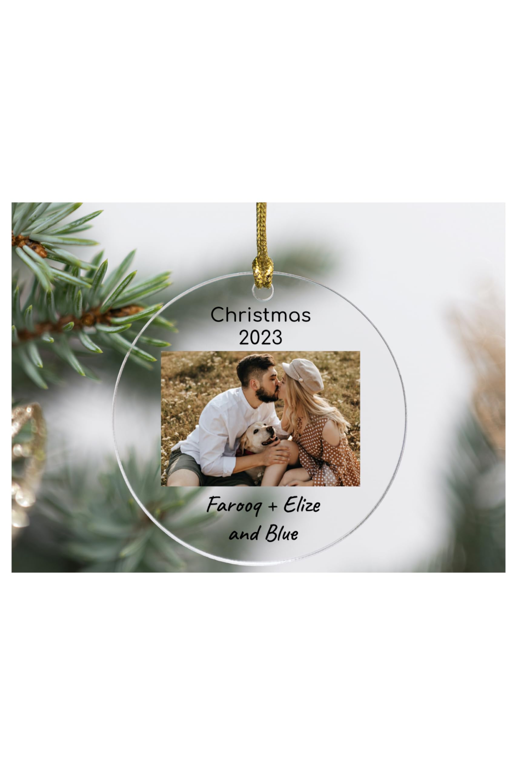 CUSTOM PHOTO ORNAMENT, Christmas Photo Ornament, Personalized Christmas Ornament, Tree Decoration Picture