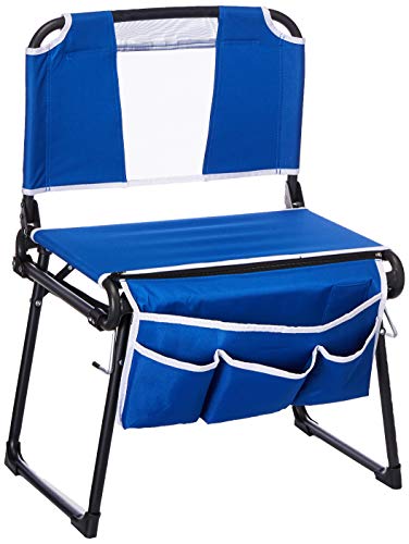 Creative Outdoor 2 in 1 Folding Bleacher Chair | Great for Sports Events, Beach Trips & Camping | Blue