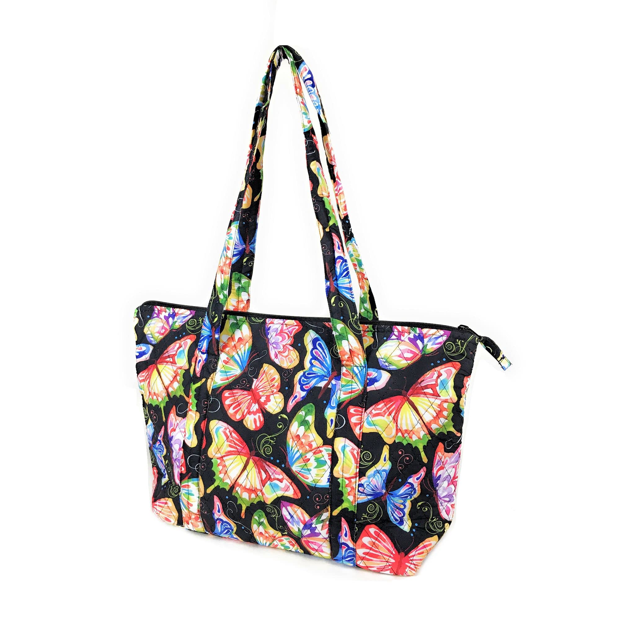 EGFAS Quilted Handbag Purse Shoulder Bag Pocketbook (Small Multi Paisley)