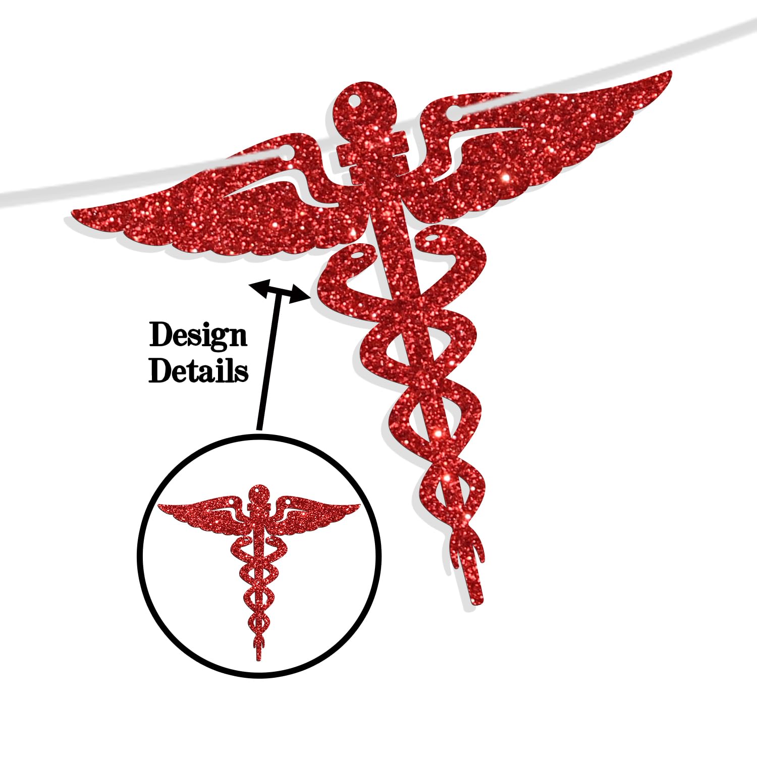 I'm a Nurse Banner - Congrats Nurse Grad/Nailed It/RN/BSN/NP- Nursing School Graduation Party Decorations Supplies, Black and Red Glitter