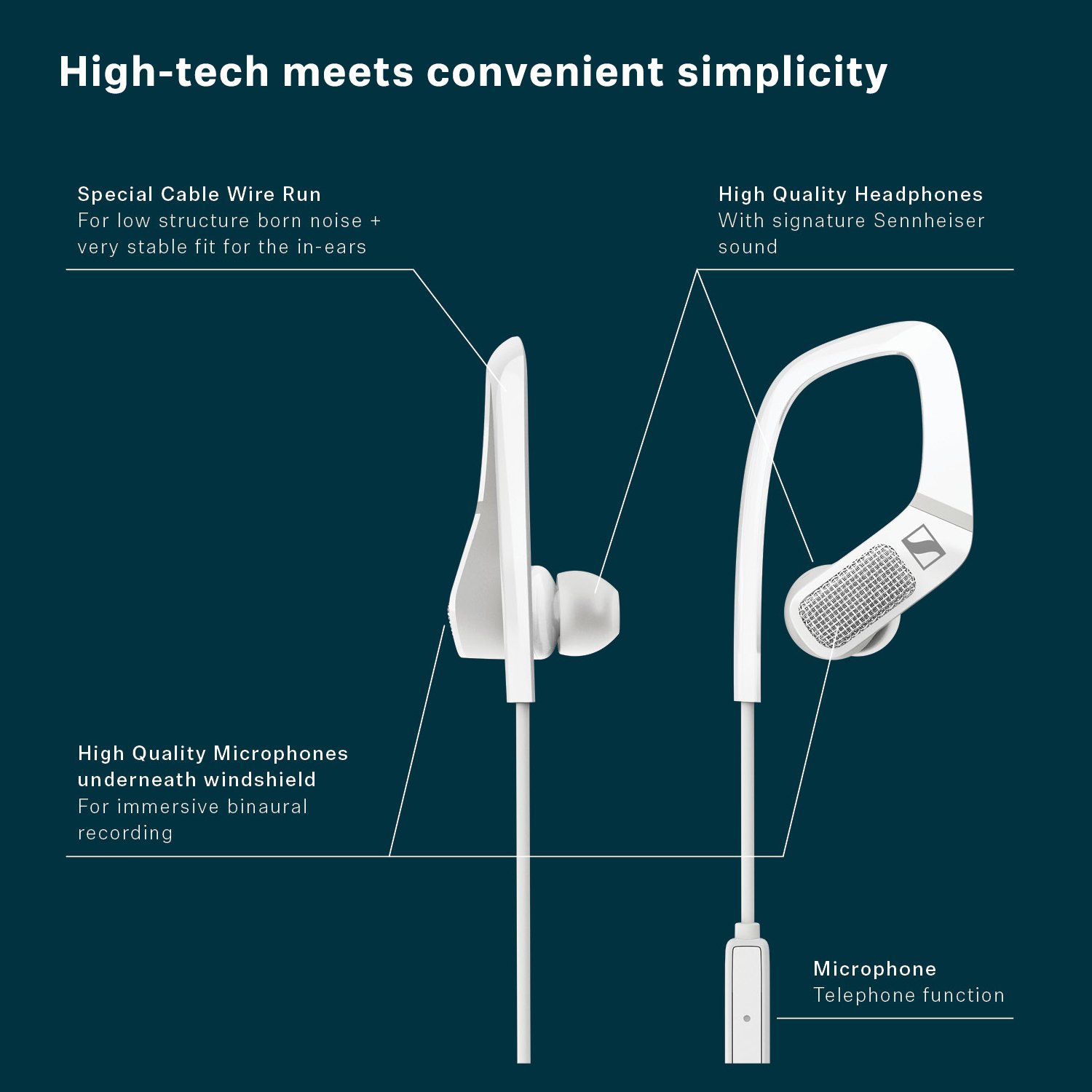 Sennheiser AMBEO Smart Headset (iOS) β Active Noise Cancellation, Transparent Hearing and 3D Sound Recording