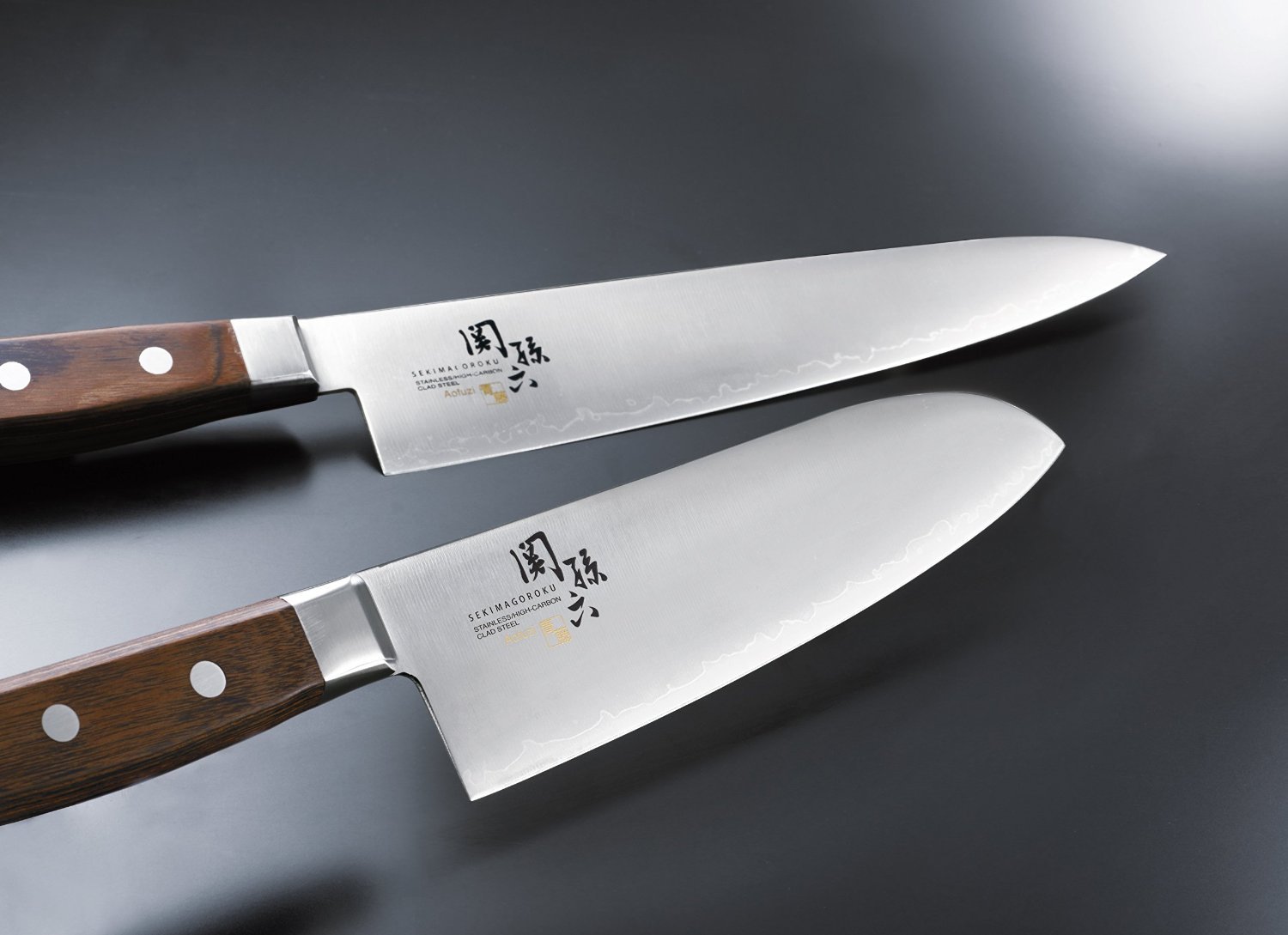 Kai Corporation AE5151 Seki Magoroku Santoku Knife, 6.5 inches (165 mm), Aoto & Diamond & Ceramic Sharpener, Made in Japan