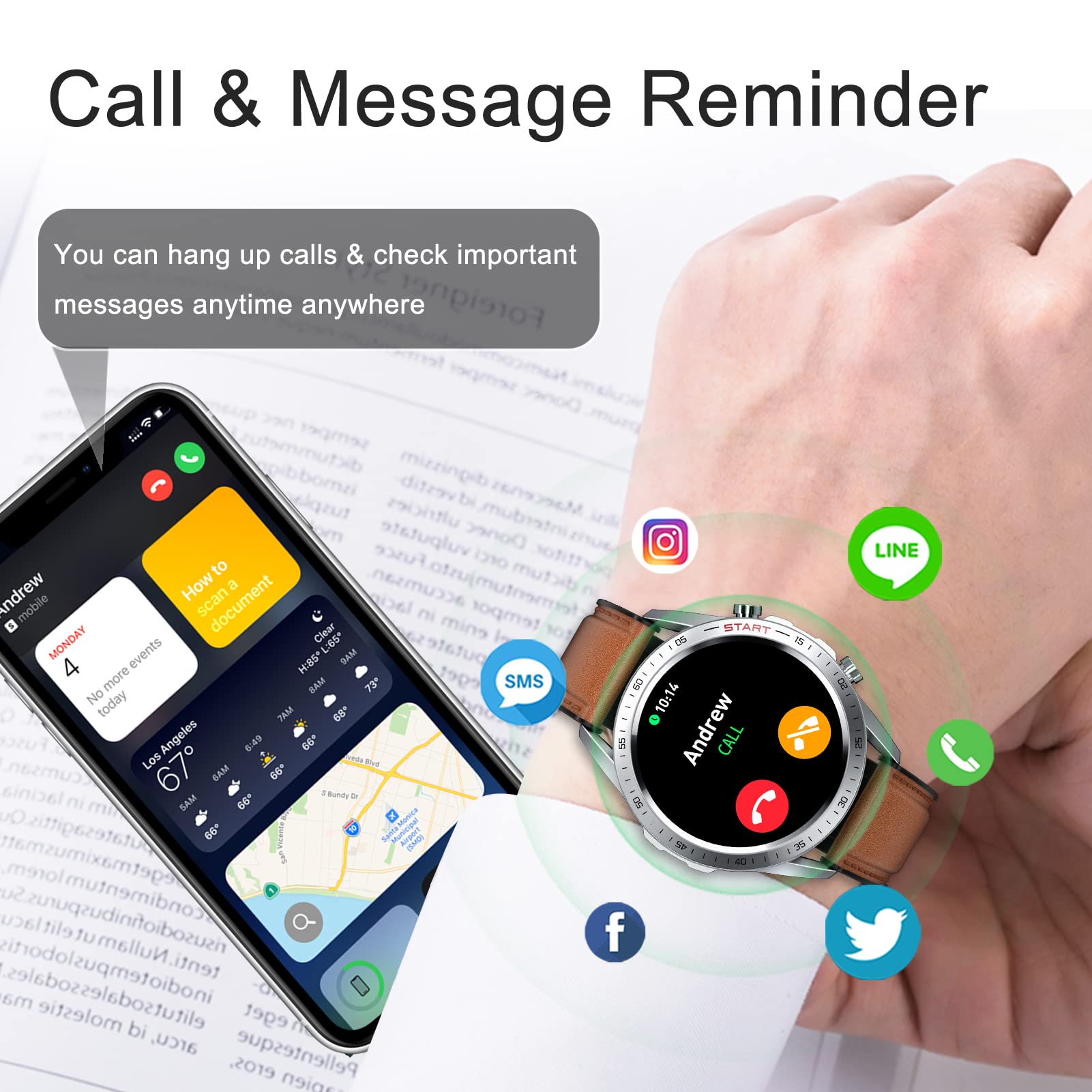 Fokecci [ Linkage Global INC ] V20 Smart watch Sportwatch (Silver)