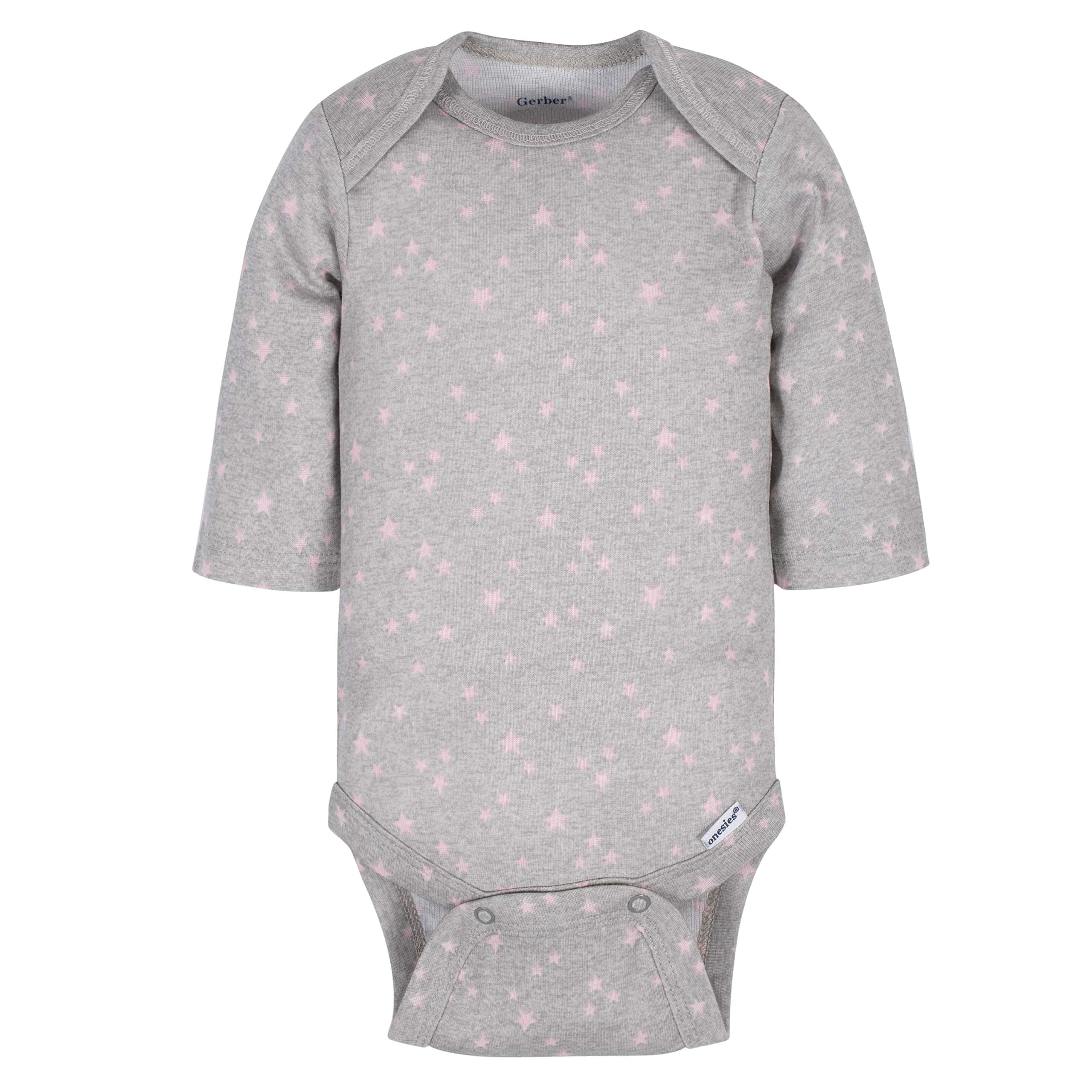 Gerber Baby Girl's 3-Pack Long-Sleeve Onesies Bodysuit, Yellow Dream, 6-9 Months