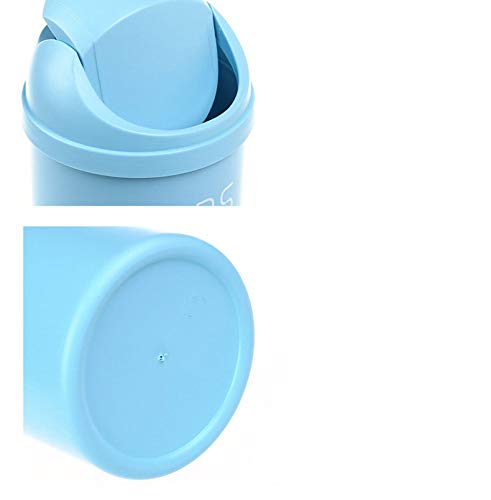WOIWO 1 PCS Creative Desktop Trash Can Small Household Living Room Shake Lid Garbage Can Mini Kitchen Countertop with Lid Paper Basket (Color Random Send)