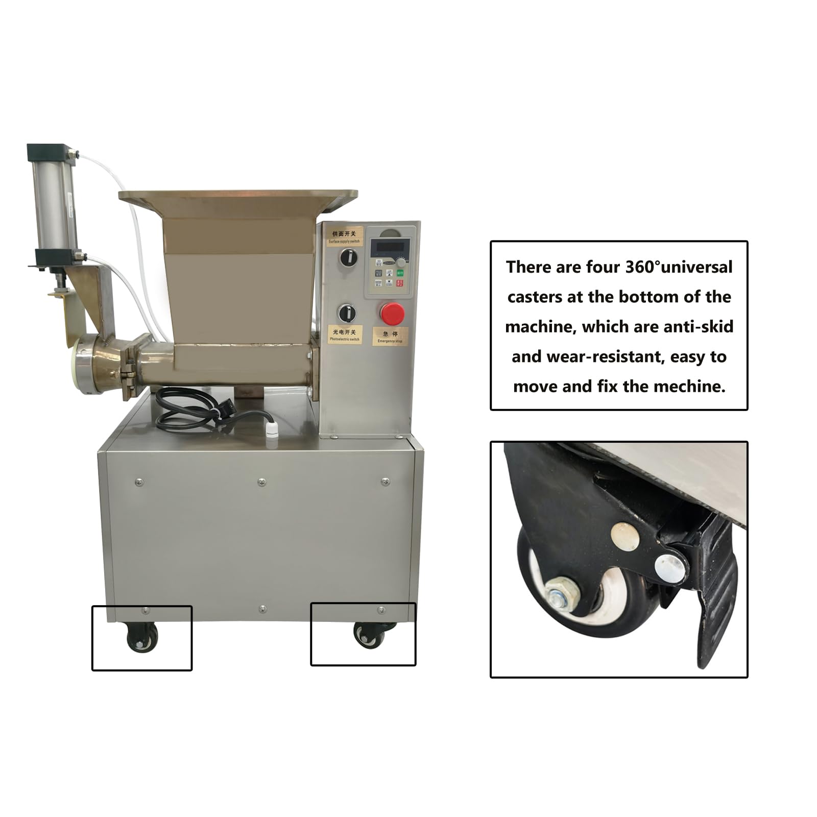 INTSUPERMAI Dough Divider Rounder Cutting Machine Electric Dough Ball Maker 0.03oz-17.6oz Hydraulic Dough Cutter Bakery Machine 110V