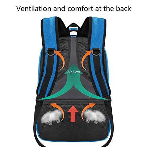 Large Backpack Men, Extra Large Laptop Backpack, Business Luggage College Casual Daypack Backpack Airline Approved with USB Charging Port, Durable Extra Large Backpack Computer Notebook Backpack, Blue