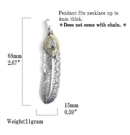 COSUMOSU Sterling Silver Kokopelli Feather Native American Indian Pendant