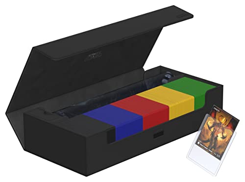 Ultimate Guard Superhive 550+, Deck Case for 550 Double-Sleeved TCG Cards, Black, Compatible with Boulders, Magnetic Closure & Microfiber Inner Lining
