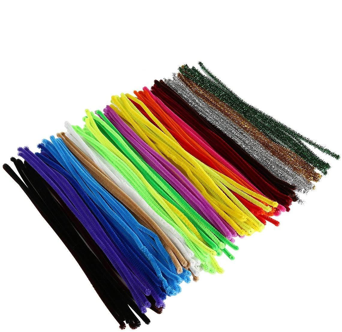 ULTNICE 200pcs Pipe Cleaners Chenille Stems for DIY Arts Crafts 30cm Assorted Colors
