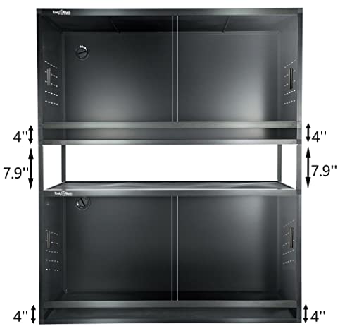 Large Reptile Terrarium 44 Gallon 40 * 16 * 16" for Bearded Dragon Lizard Snake Cage Reptiles Enclosure Wide Breeding Lounge Vivarium Area with Sliding Doors Lock for Crawling Pet