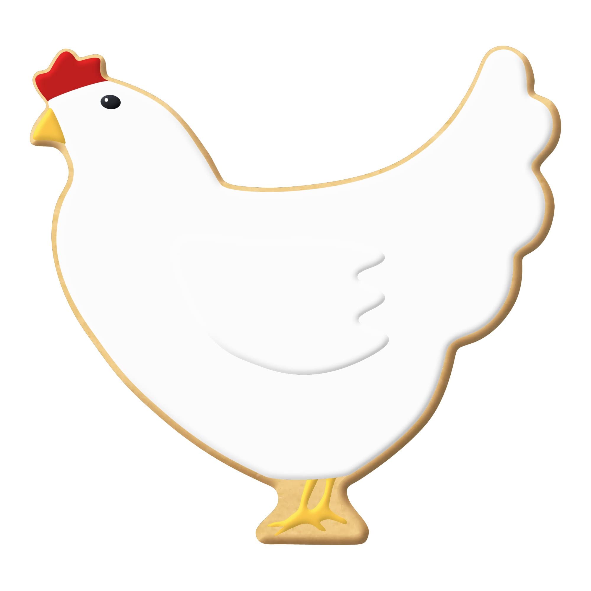 Foose Cookie Cutters Chicken 3.75 in β Made in the USA β Foose Cookie Cutters Tin Plated Steel
