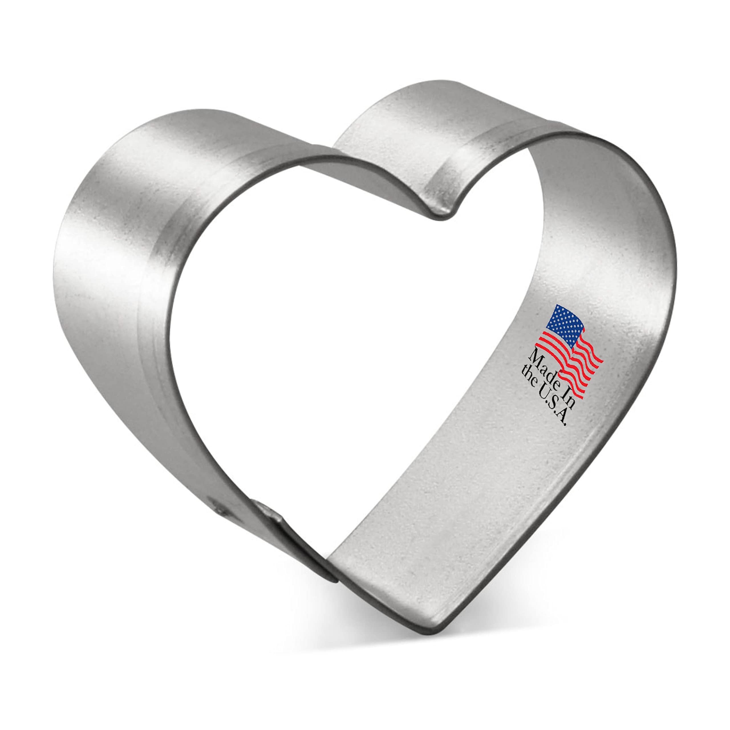 Foose Cookie Cutters Valentine Mini Heart Cookie Cutter 1.5 in, Tin Plate Steel, Handmade in USA