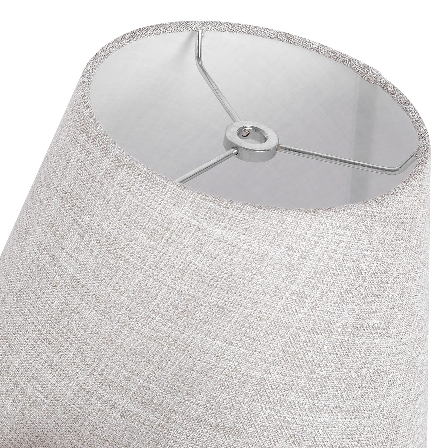 DOSKA Lamp Shade, Barrel Fabric Small Lampshade for Table Lamp and Floor Light, Natural Linen Hand Crafted, Spider (5.5" x 8.7" x 6.3" Light Coffee)