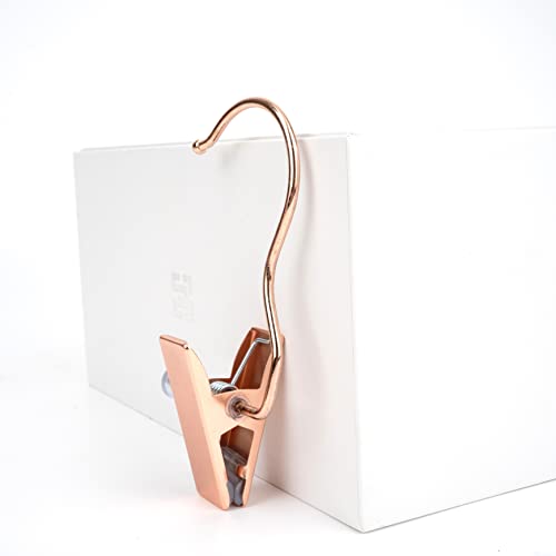 KOOBAY Boots Hanger 4.5" Metal Outfit Hanger Rose Gold Clips for Gloves Shoes Hooks Hair Extension Wigs Clips 12PACK