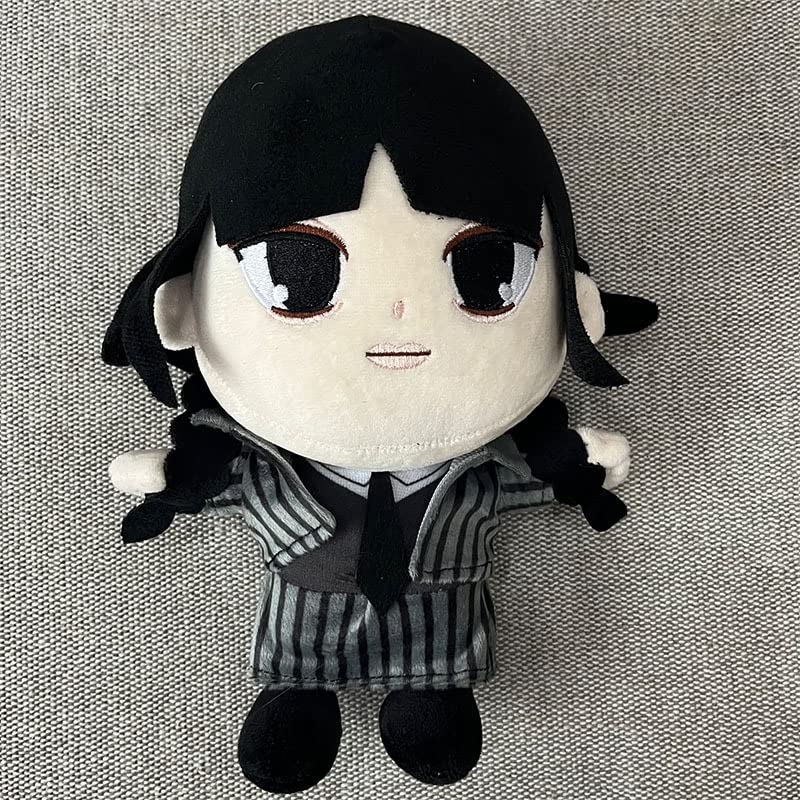 Elingsa Wednesday Addams Plush, Wednesday Addams Doll Stuffed Toy Figures for Birthday